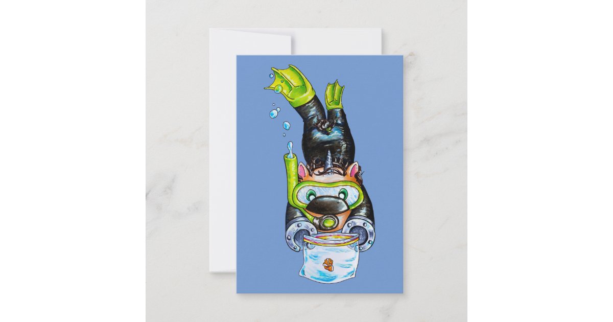 Scuba Thank You Card | Zazzle
