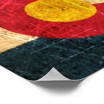Scuffed and Worn Colorado Flag Poster | Zazzle