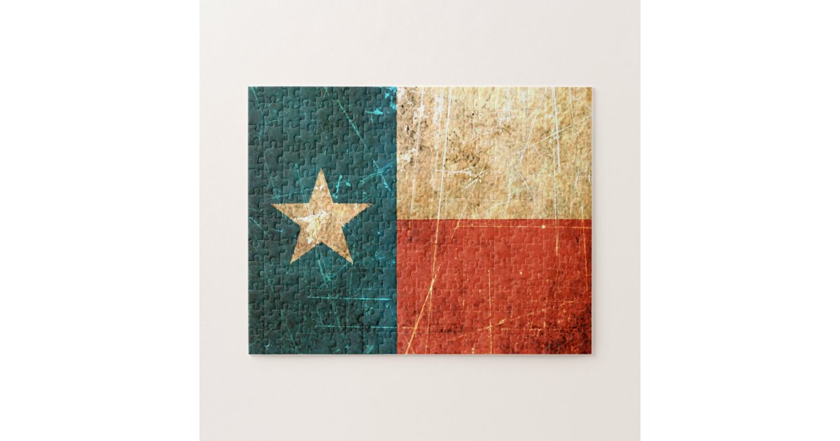 Scuffed and Worn Texas Flag Jigsaw Puzzle | Zazzle