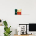 Scuffed and Worn Texas Flag Poster | Zazzle