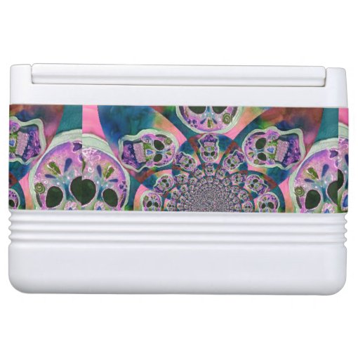 Scull Swirl Purple Igloo Cooler | Zazzle