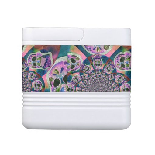 Scull Swirl Purple Igloo Cooler | Zazzle