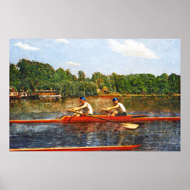 Sculling Boat Race - Biglin Bros. Racng by Eakins Poster | Zazzle