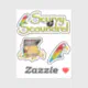 Scurvy Scoundrel! Parrot and Pirate Chest Sticker | Zazzle
