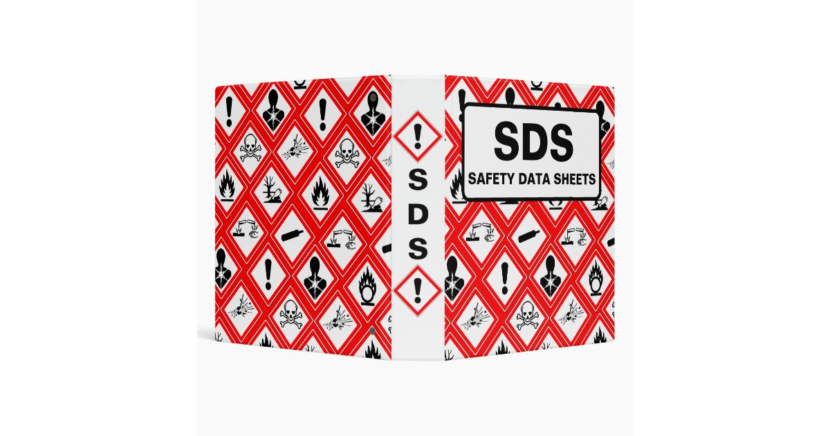 SDS Safety Data Sheets Binder - Pictograms | Zazzle