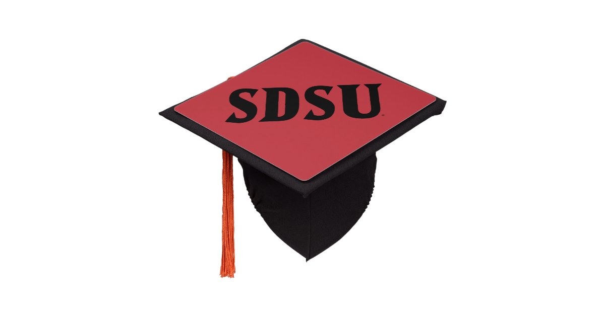 SDSU Wordmark Graduation Cap Topper | Zazzle