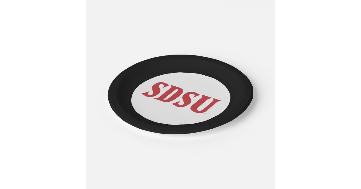 SDSU Wordmark Paper Plates | Zazzle