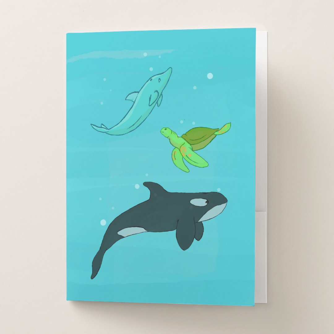 Sea Animals Pocket Folder | Zazzle
