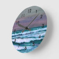 Sea Beach Clock Ocean Waves Seascape Decor | Zazzle