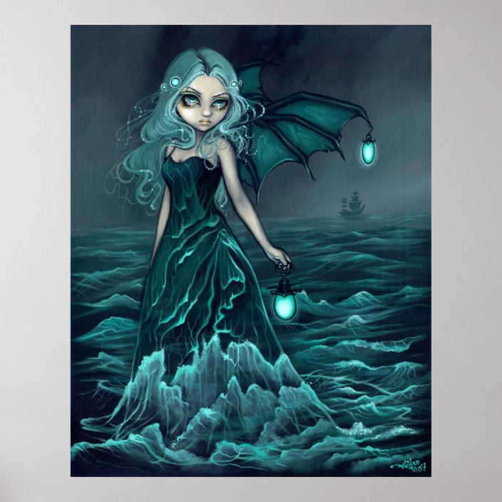 Sea Beacon gothic sea fairy Art Print | Zazzle.com