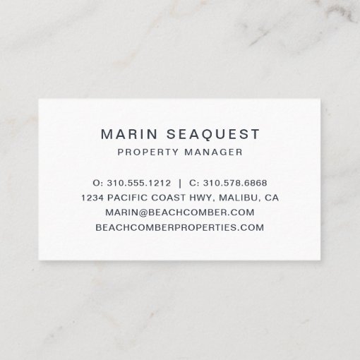 Sea Blue Ocean Waves Beach Business Card | Zazzle