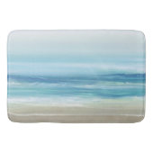 Sea Blue Watercolor Ocean Waves Coastal Beach Bath Mat | Zazzle