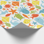 Sea Creatures Nautical Wrapping Paper | Zazzle