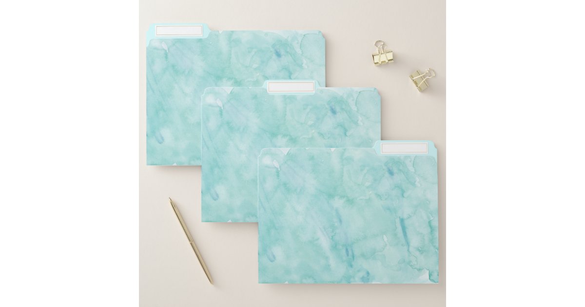 Sea Dreams Aqua File Folder | Zazzle