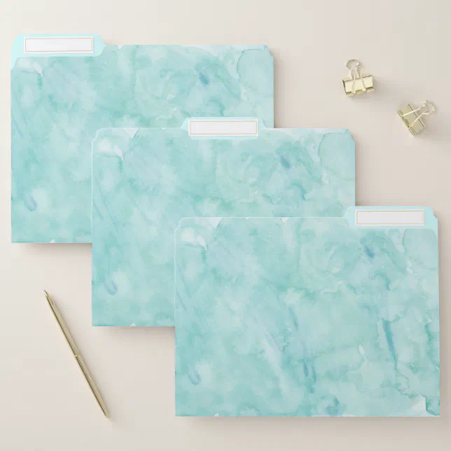 Sea Dreams Aqua File Folder | Zazzle