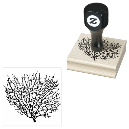 Sea Fan Coral Rubber Stamp | Zazzle