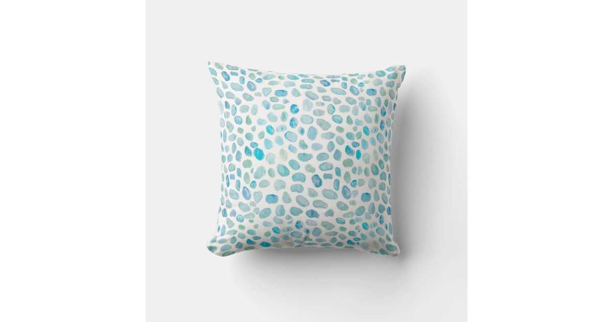 Sea Glass Beach Throw Pillow | Zazzle