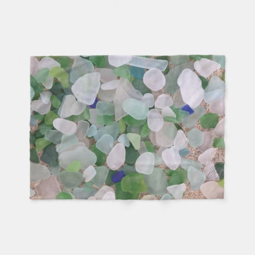 Sea glass fleece blanket | Zazzle