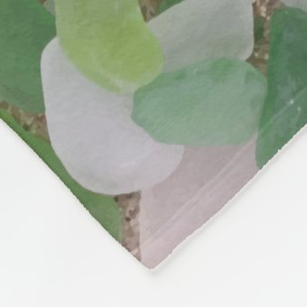 Sea glass fleece blanket | Zazzle