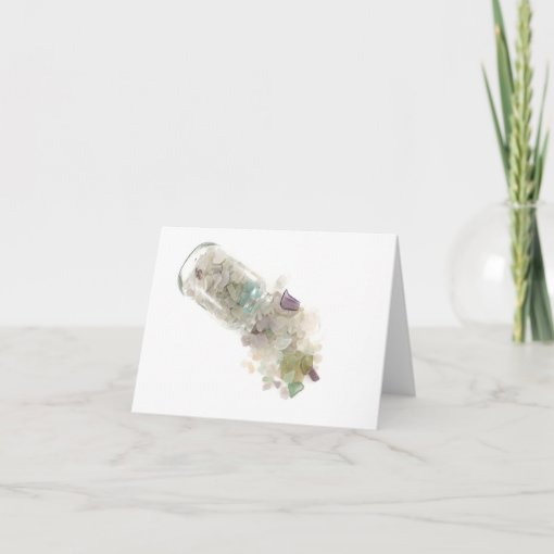 Sea Glass Note Card | Zazzle