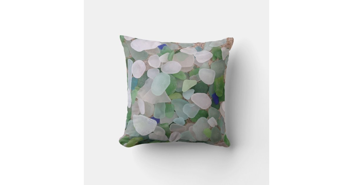 Sea glass pillow | Zazzle