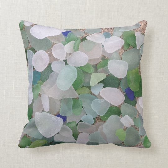 Sea glass pillow | Zazzle.com