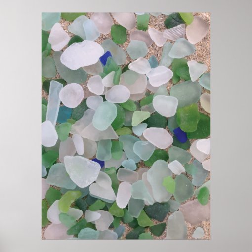 Sea glass poster | Zazzle