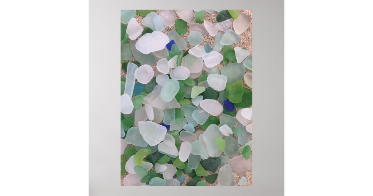 Sea glass poster | Zazzle