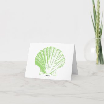 Sea Glass Sea Shell Thank You Note Cards | Zazzle