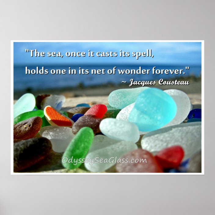 Sea Glass - The Sea Casts It's Spell Poster | Zazzle.com
