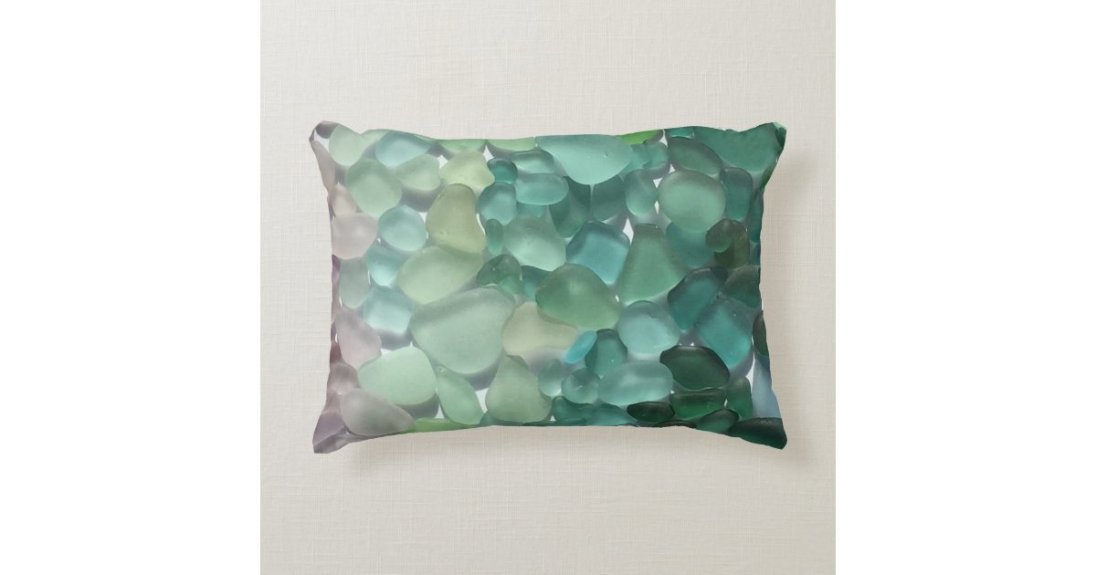 Sea Glass Throw Pillow Zazzle