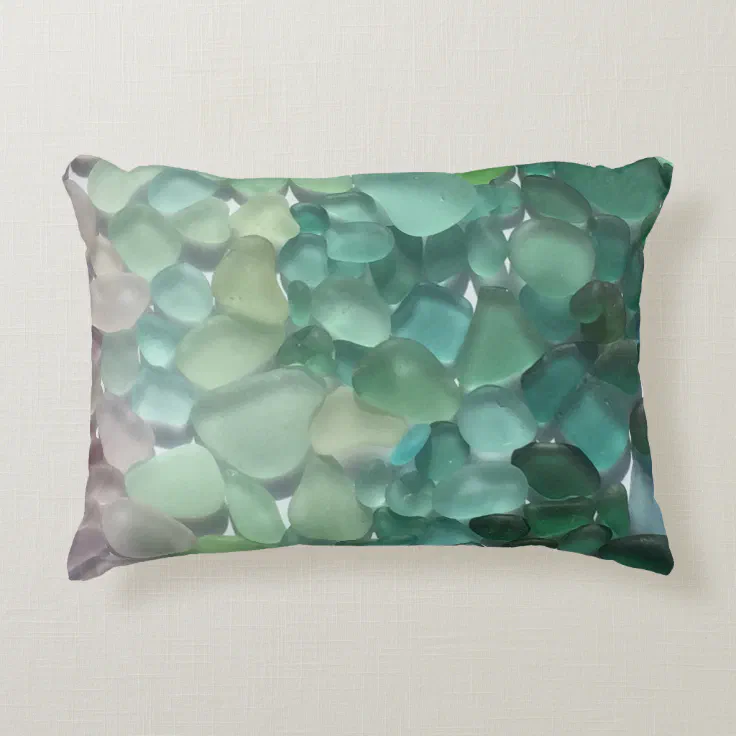 Sea Glass Throw Pillow | Zazzle
