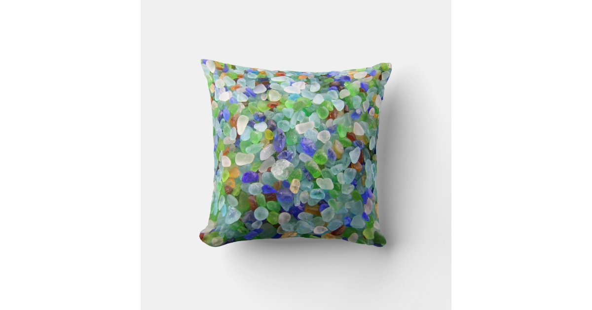 Sea Glass Throw Pillow | Zazzle