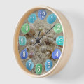 Sea Glass with Seashells on Beach Sand Clock | Zazzle