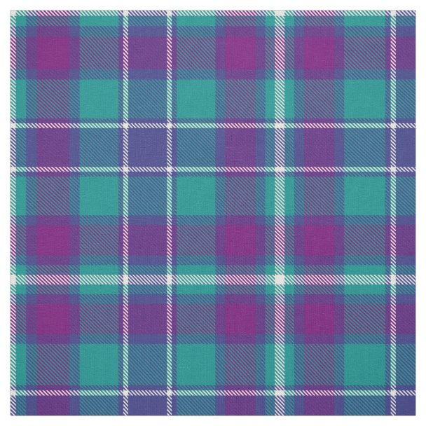 Modern Purple Plaid Fabric | Zazzle
