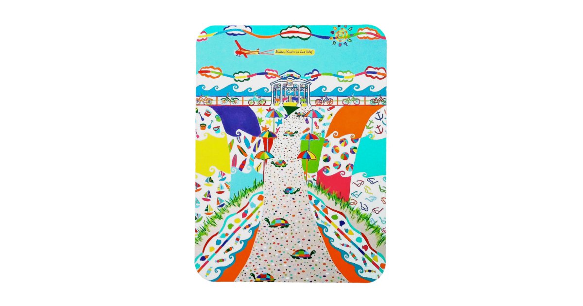 Sea Isle Promenade 3 x 4 Flexible Magnet | Zazzle