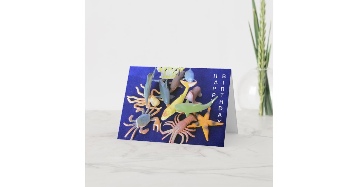 Sea Life Happy Birthday Card | Zazzle
