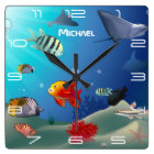 Underwater ocean scene Wall clock | Zazzle.com