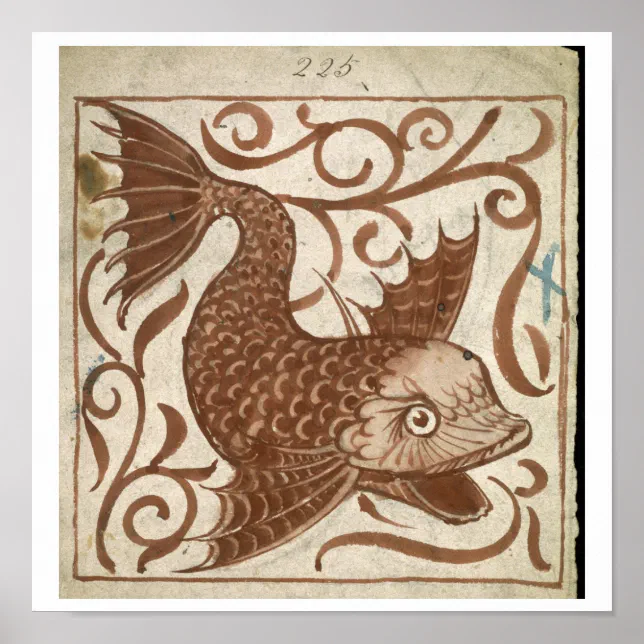 Sea Monster (w/c on paper) Poster | Zazzle