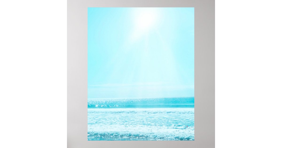 Sea Ocean Blue Summer Surf Poster | Zazzle