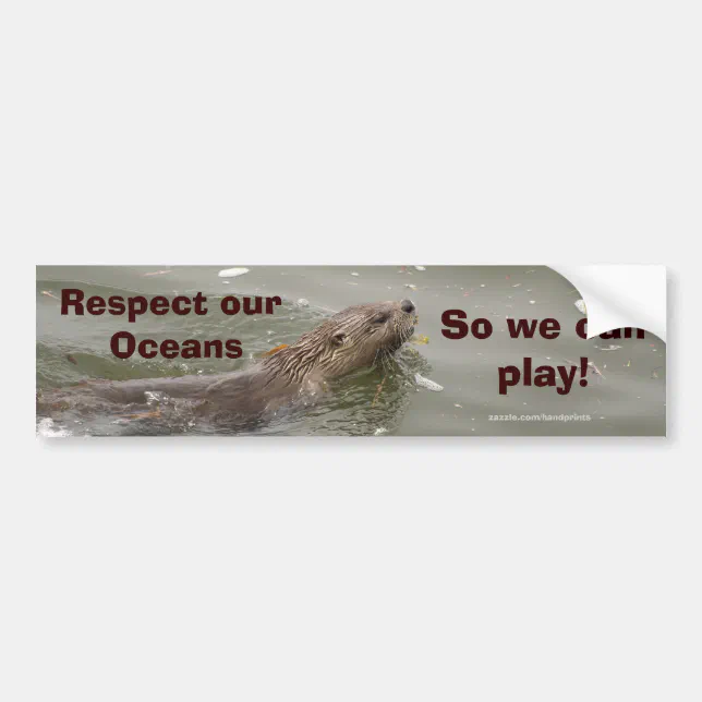 Sea Otter Anti-Pollution Bumpersticker Bumper Sticker | Zazzle