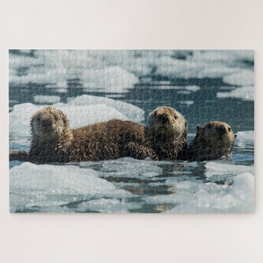 Sea Otter Family Jigsaw Puzzle | Zazzle.com