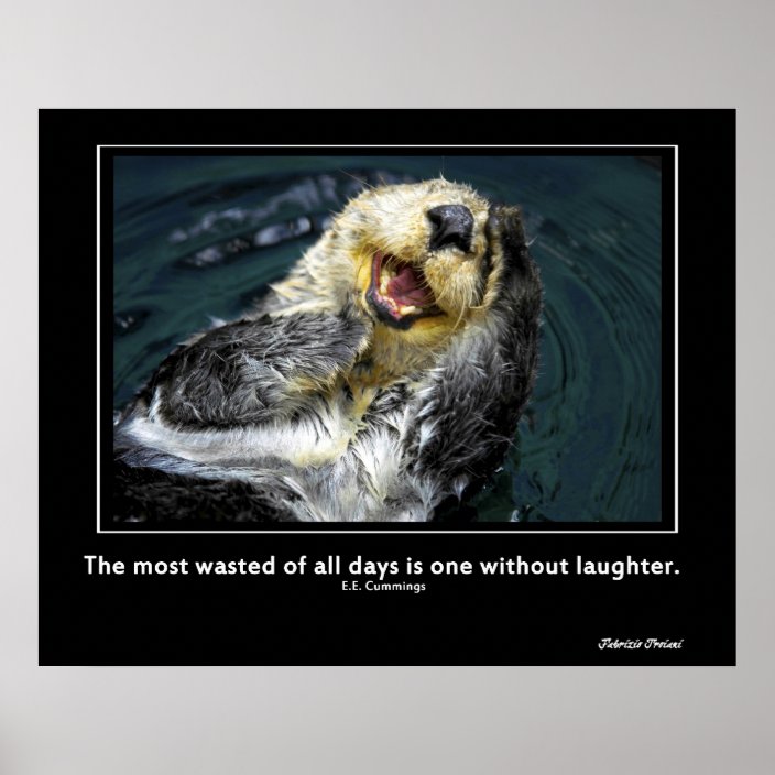 Sea Otter Motivational Poster | Zazzle.com