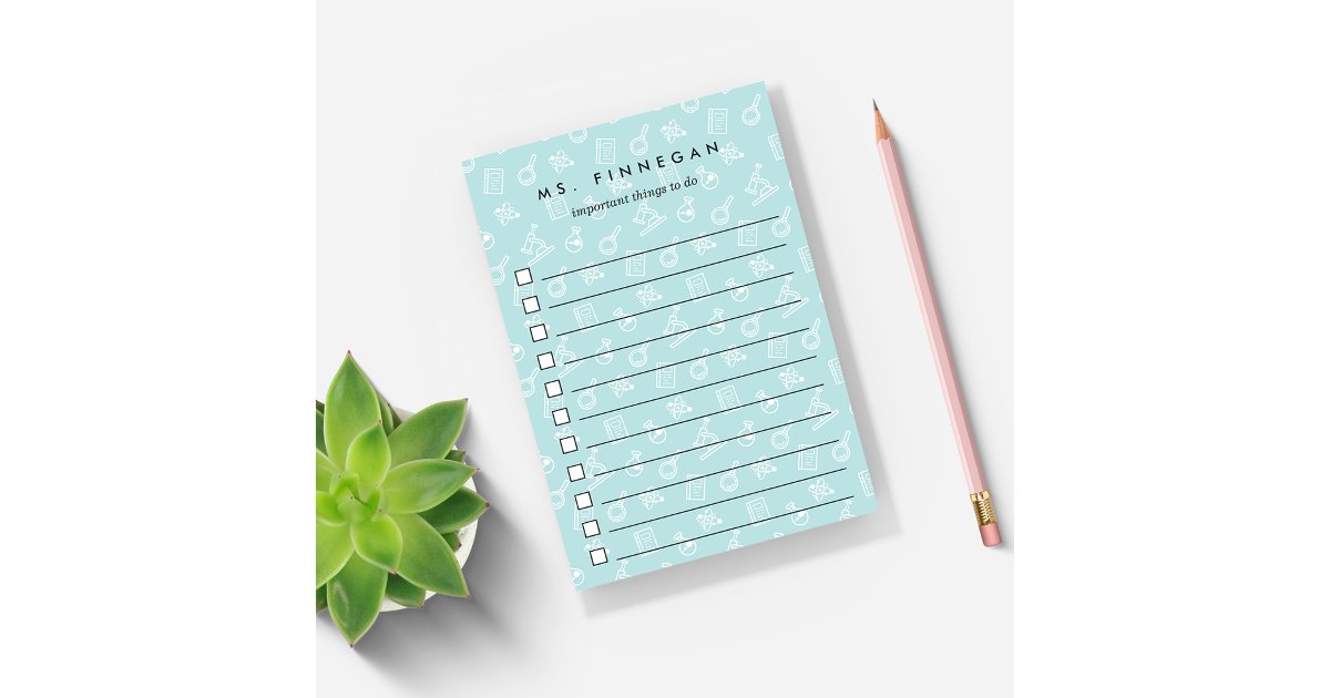 Sea | Personalized Science Teacher To-Do List Post-it Notes | Zazzle