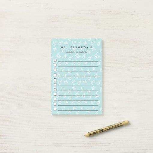 Sea | Personalized Science Teacher To-Do List Post-it Notes | Zazzle