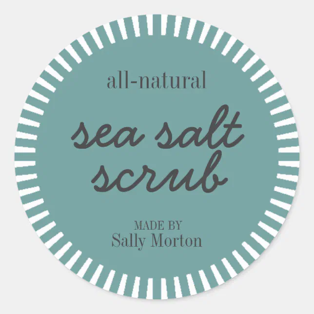 Sea Salt Scrub Round Label Template | Zazzle
