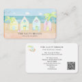 Sea Shacks Sand Bucket Palm Dining Beach Business Card | Zazzle