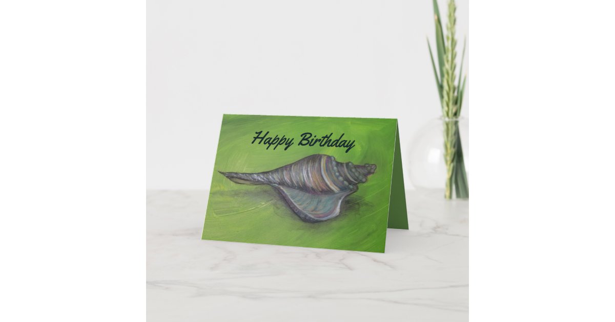 sea shell birthday card | Zazzle