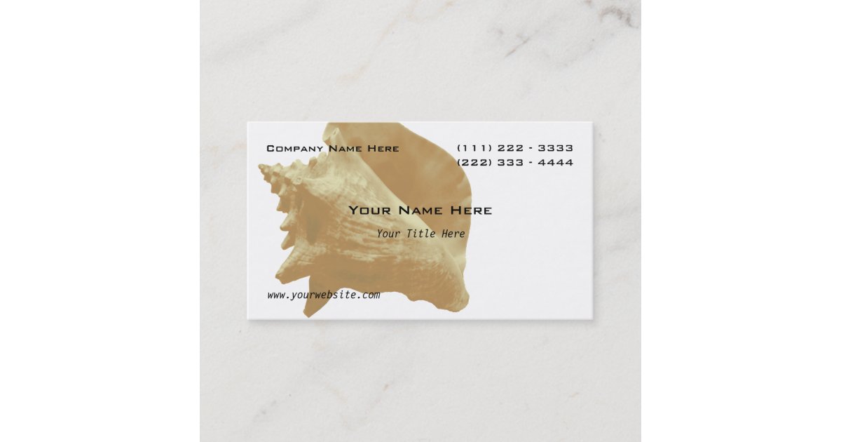 Sea Shell Business Card | Zazzle