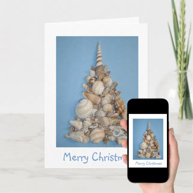 Sea Shell Christmas Card | Zazzle